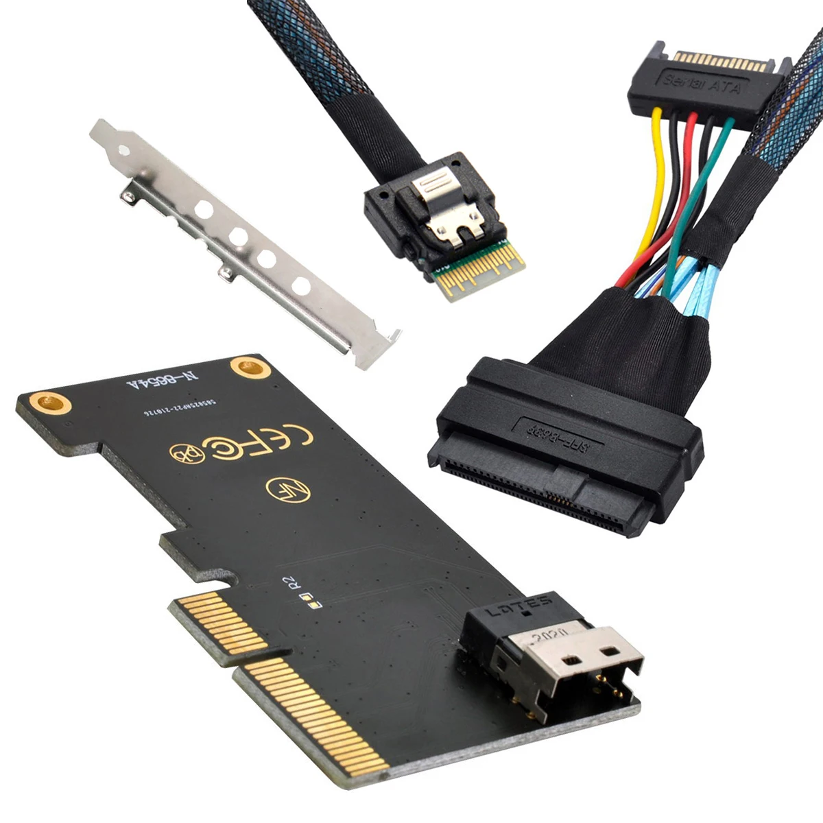 Jimier-adaptador De Cartão Sas Pci-e Express 3.0 4.0 Para Thinline ...