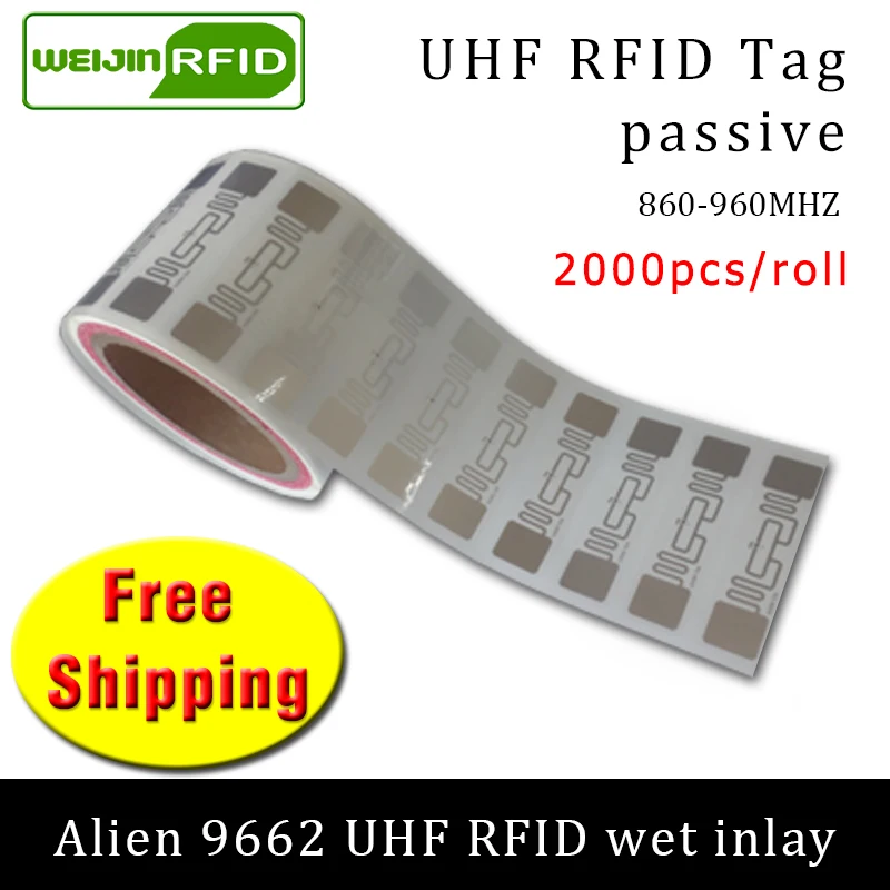 Rfid-теги UHF стикер Alien 9662 EPC6C влажная инкрустация 915m868m ...