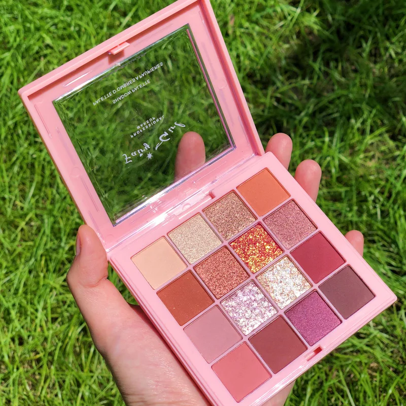 16 Color Metallic Diamond Eyeshadow Pallete Waterproof Shimmer Matte ...