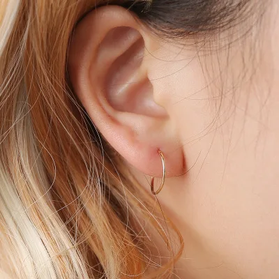 Hot Simple Green Circle Small Fresh Girl Earrings Female Character Good ...