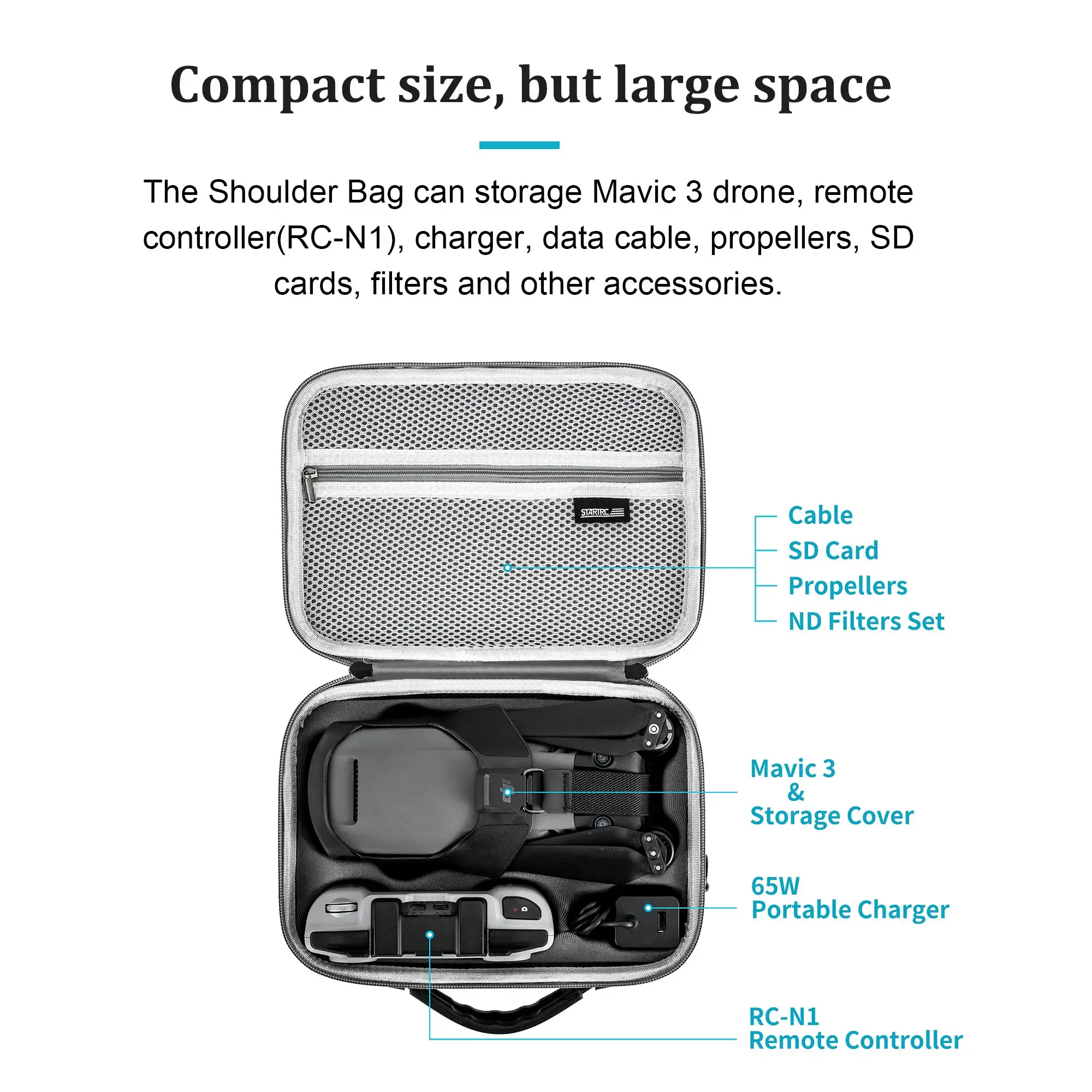 Mavic 3 Drone Portable Carrying Bag Travel Shoulder Bag Backpack ...