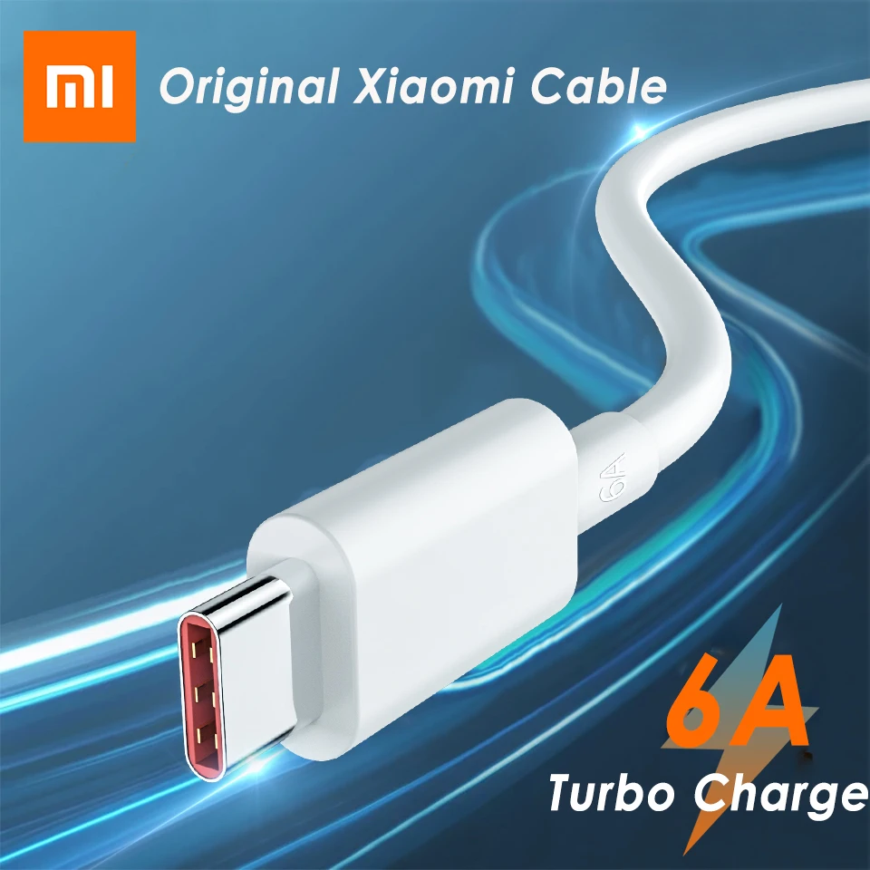 Оригинальный зарядный кабель Xiaomi с турбонаддувом, 6A, 33 Вт, Usb ...
