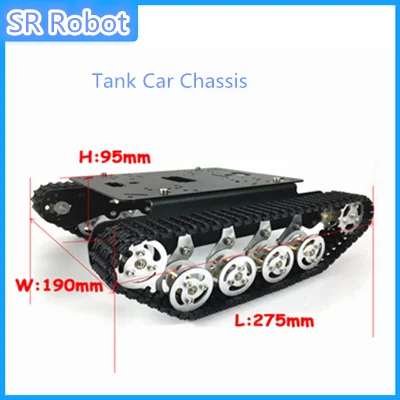 TS100 Metal Rc Robot Tank Car Chassis Shock Absorption Car With ...