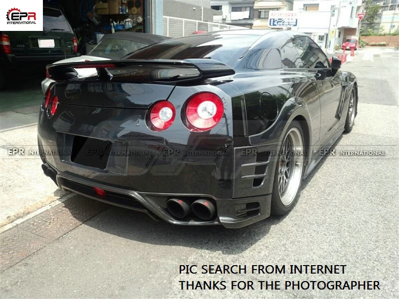 For Nissan R35 GTR TS Style Carbon Fiber Rear Fender Bumper Addon ...