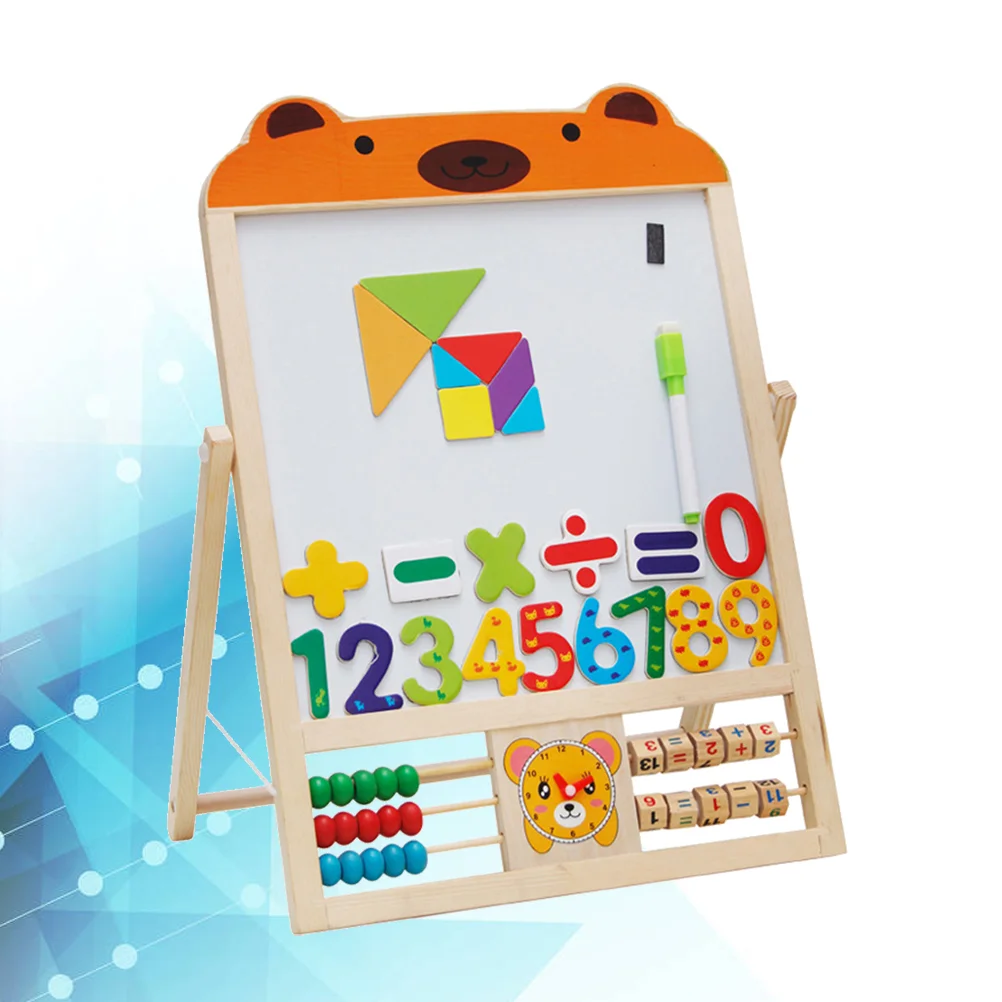 Wooden Small Blackboard Educational Toys Magnetic Art Easel Animals ...