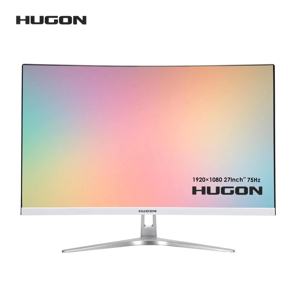 Изогнутый ЖК-монитор HUGON 24 дюйма 1920 × 1080p Q24/Q27 дюймов для ПК ...