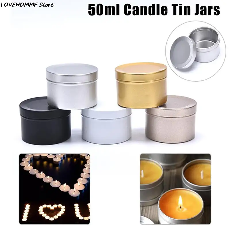 Баночки круглые металлические алюминиевых банок с крышками, 4 вида ...