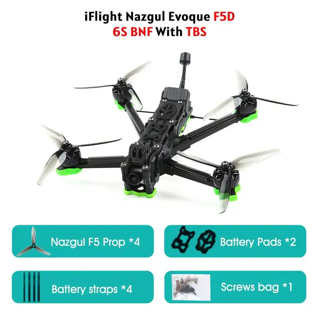 iFlight Nazgul Evoque F5D HD Caddx Polar Vista 6S BNF TBS Crossfire ...