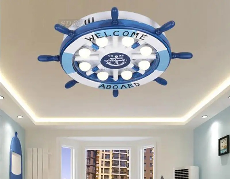 Boat Rudder Children's Room Ceiling Lamps Creative Starfish Cartoon ...
