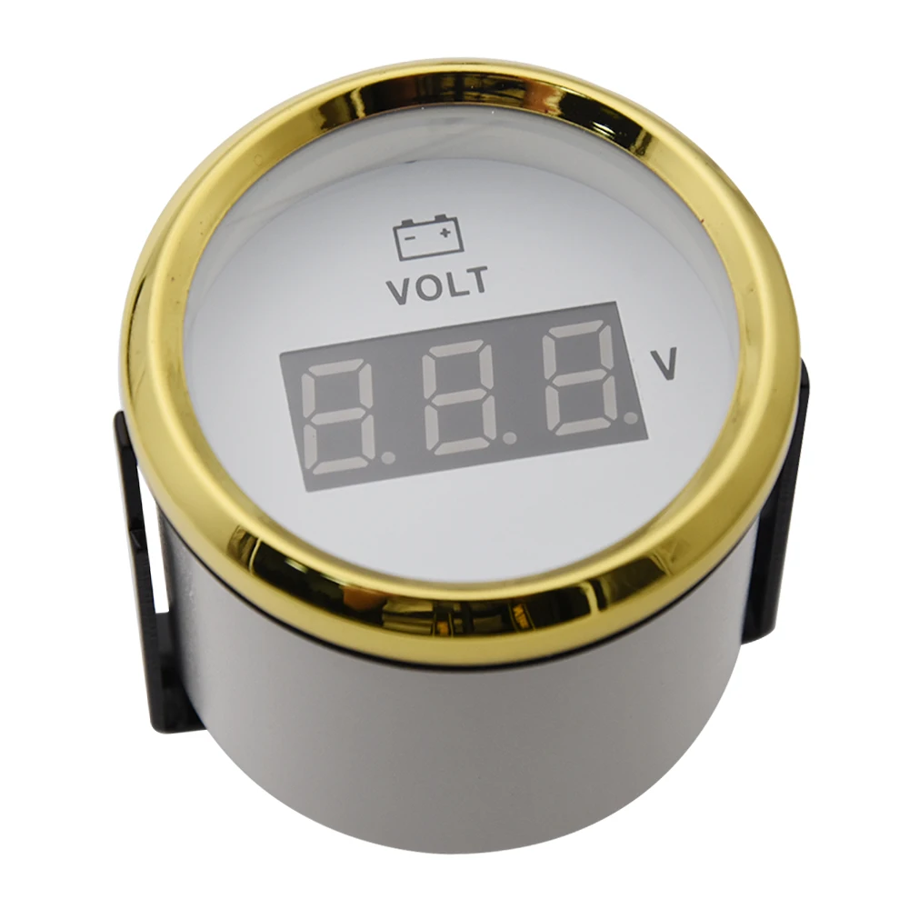 Digital Voltmeter Volt Gauge Meter 52mm Boat Voltage Meters Marine Car ...