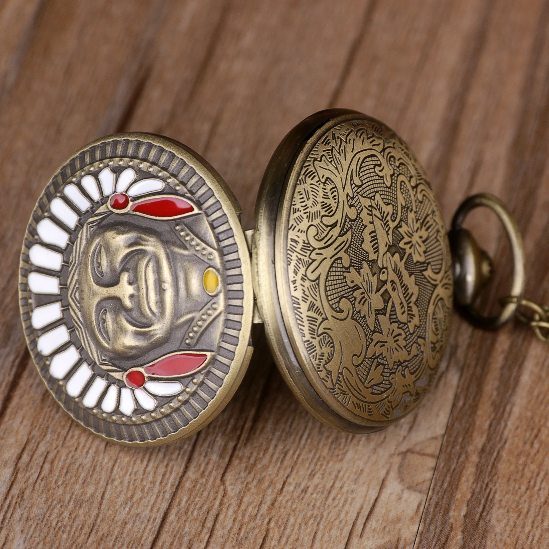 Vintage Steampunk Ancient Indian Old Man Portrait Quartz Fob Pocket ...
