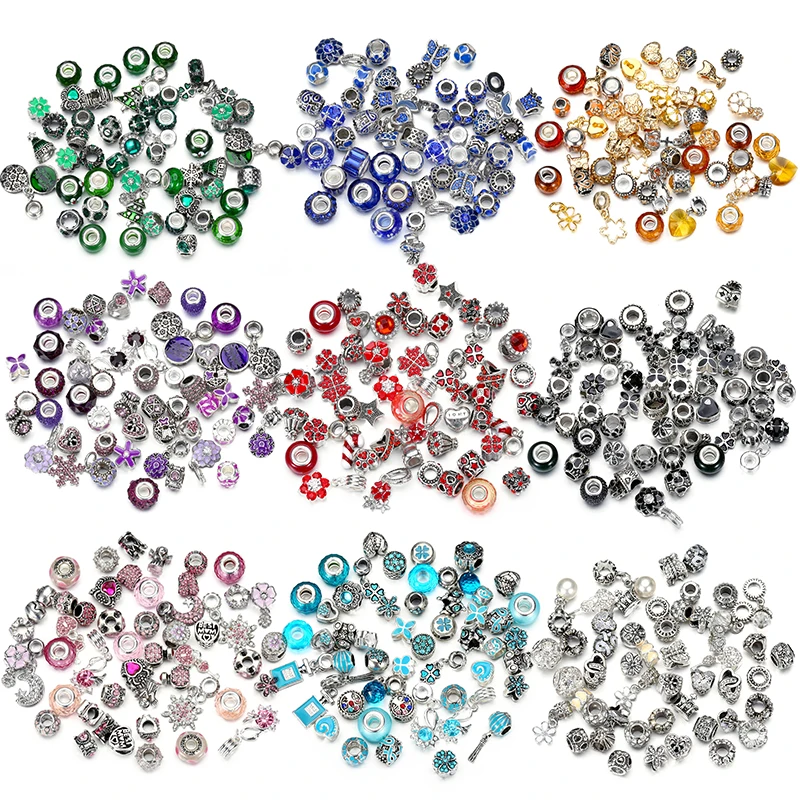 Бусины-шармы для браслетов и ожерелий, 15 шт./лот | AliExpress