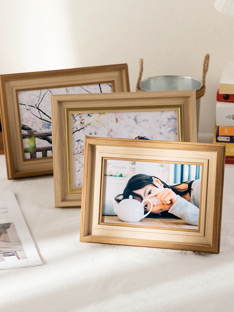 Wood Photo Frame Retro Style Classic Nordic Picture Frame Photo 6 7 8 ...