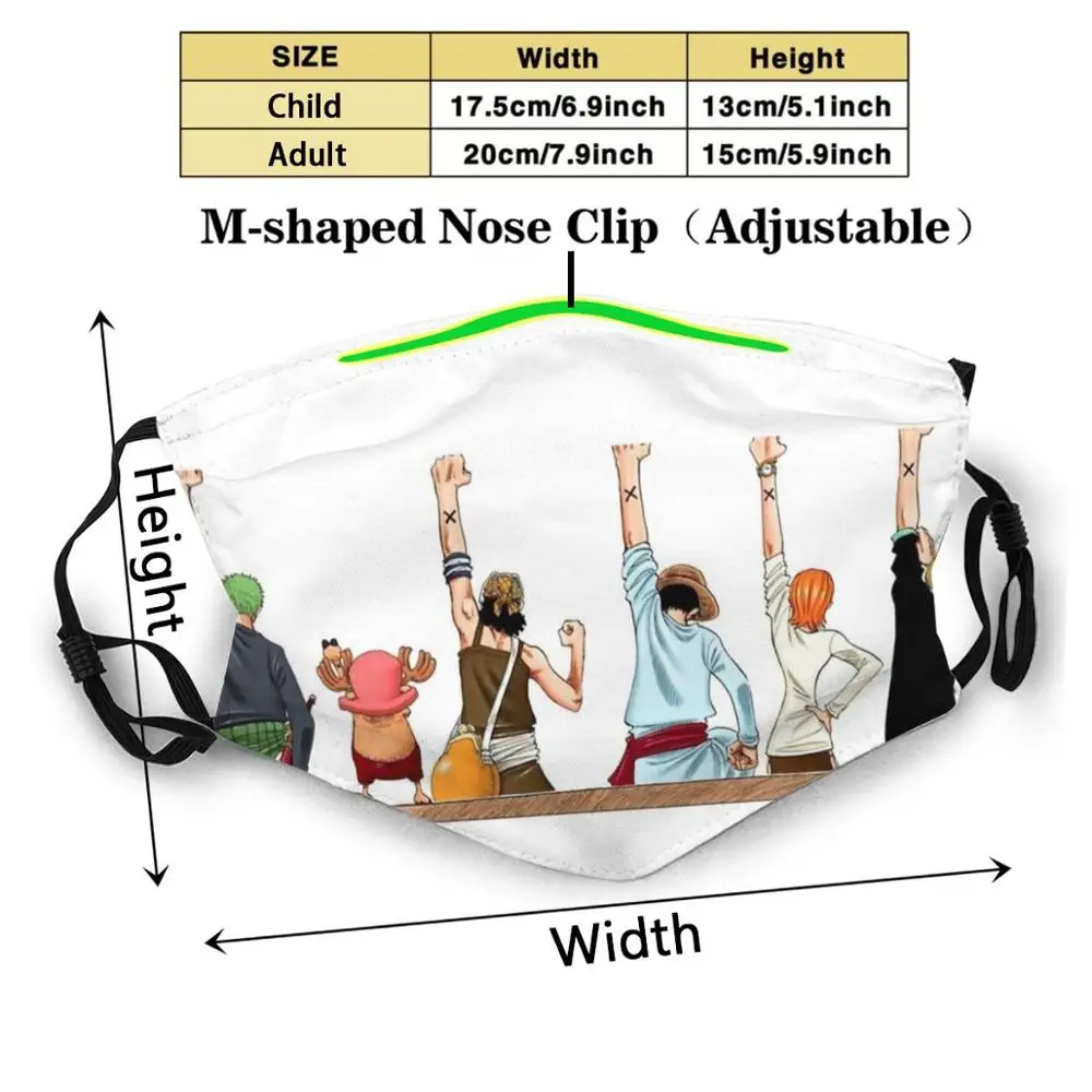 Nakama Fashion Print Reusable Funny Pm2.5 Filter Mouth Face Mask ...