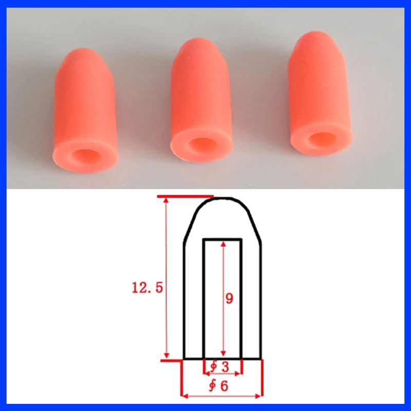 Silicone caps 3mm Injection Syringe Silicone Cap black Syringe Rubber ...