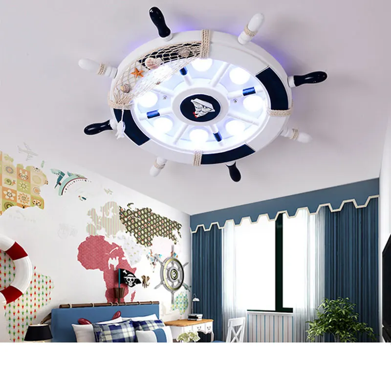Boat Rudder Children's Room Ceiling Lamps Creative Starfish Cartoon ...
