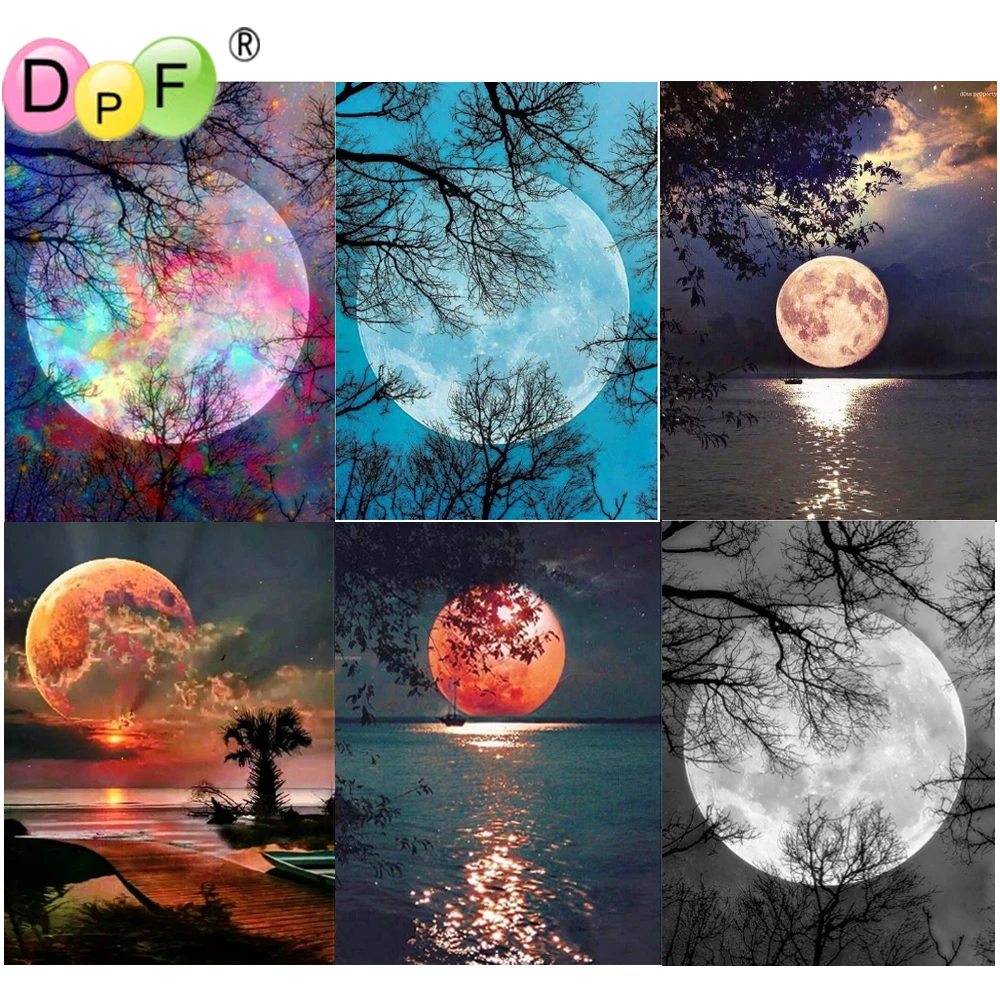 DPF 5D алмазная живопись сделай сам, полностью круглая вышивка полная ...