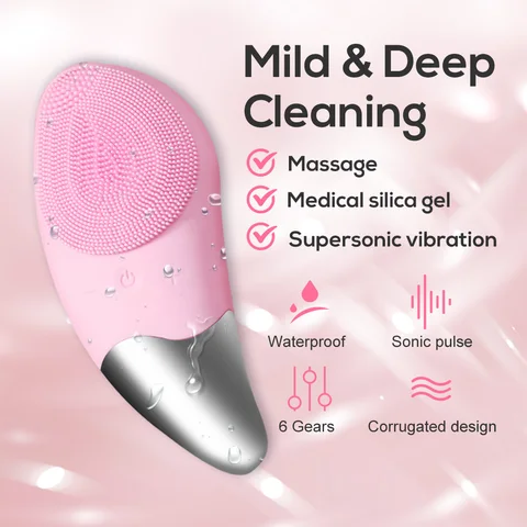 Electric silicone facial cleansing brush AliExpress