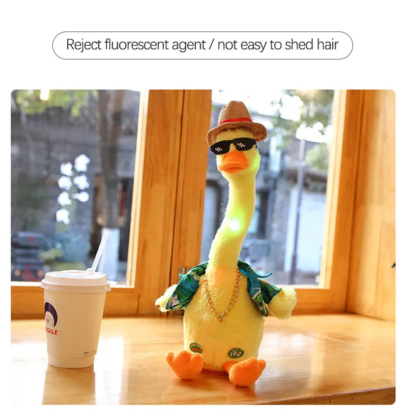New Electric Mexican Duck Plush Toy with Light Can Singing Dancing ...