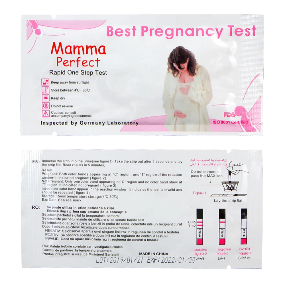 OLO 20Pcs Pregnancy Test Strips HCG Rapid Test Urine Measuring Early ...