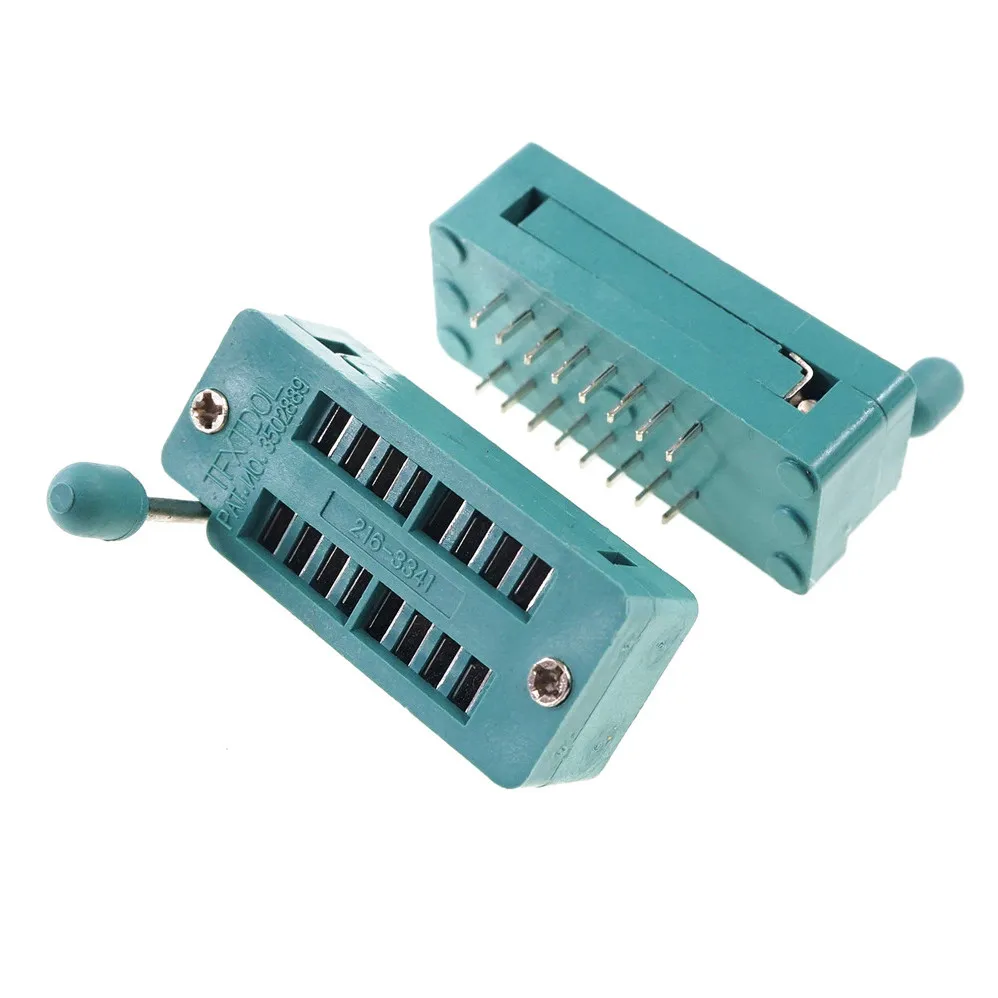 10 шт. тестовая ИС DIP ZIF ZIP Socket 16 Pin шаг 2,54 мм нажимная ...