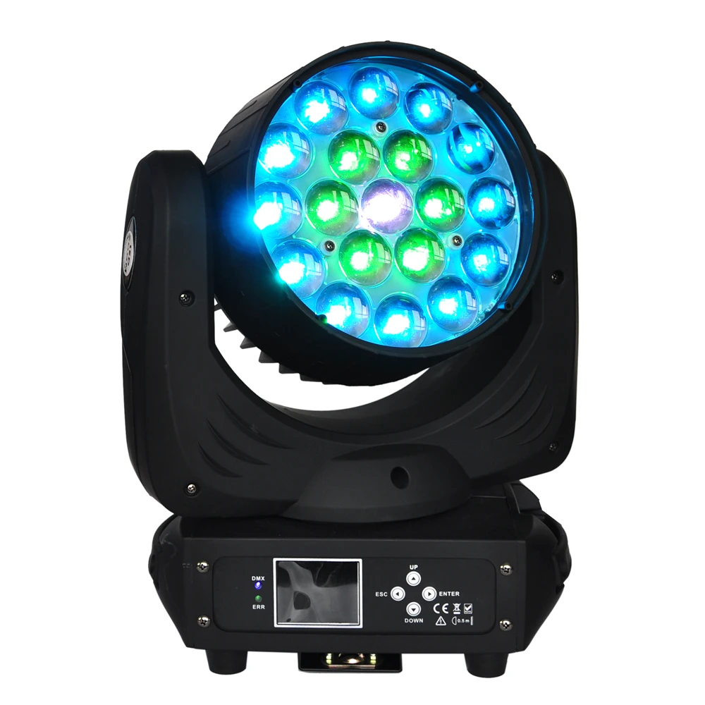 TIPTOP 19 x 15W 4 Color Zoom Led Moving Head Zoom Light Beam Wash Angle ...