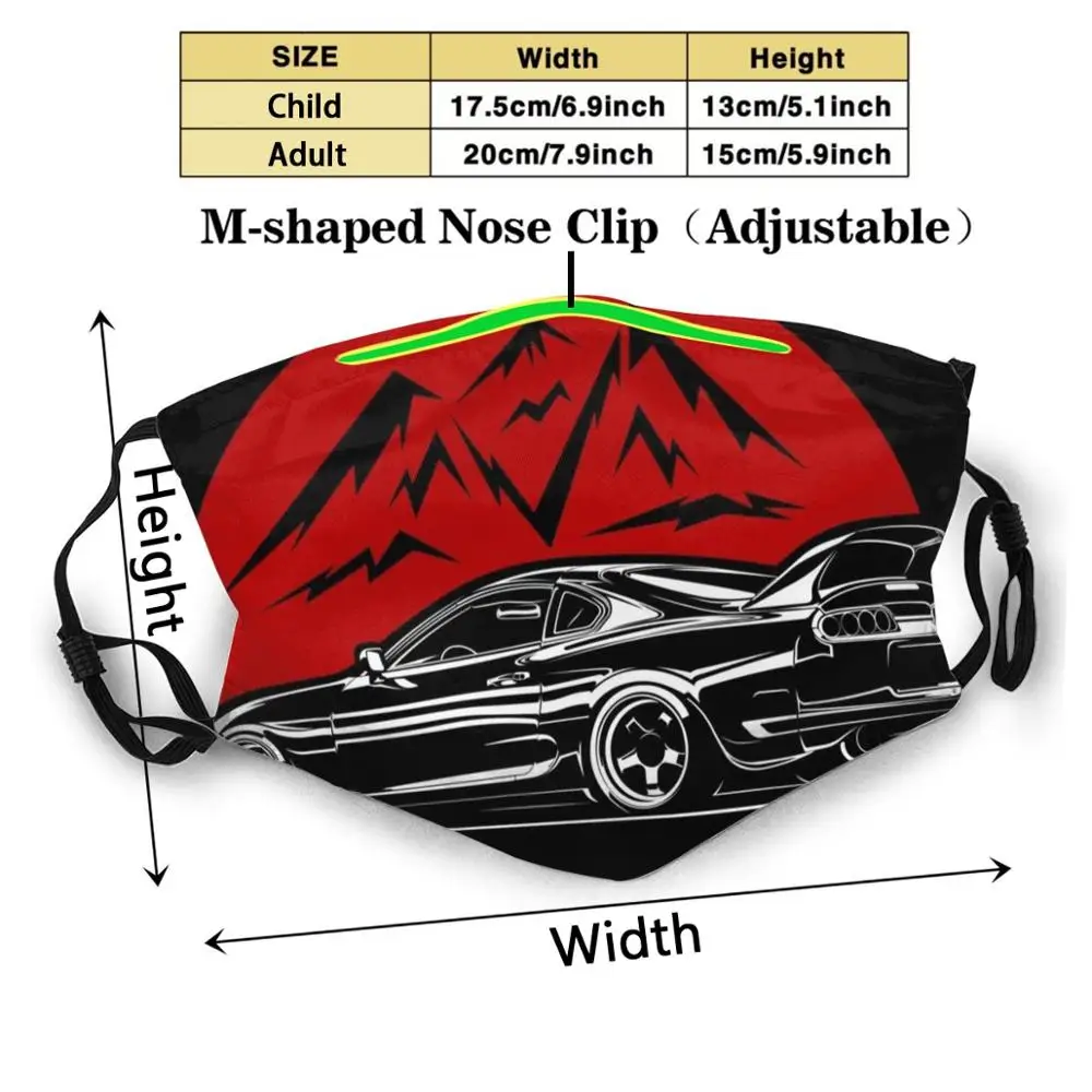 Jz Powered Diy Adult Kids Face Mask Rwb Skyline Ssr Te37 Rays Volk 2Jz ...