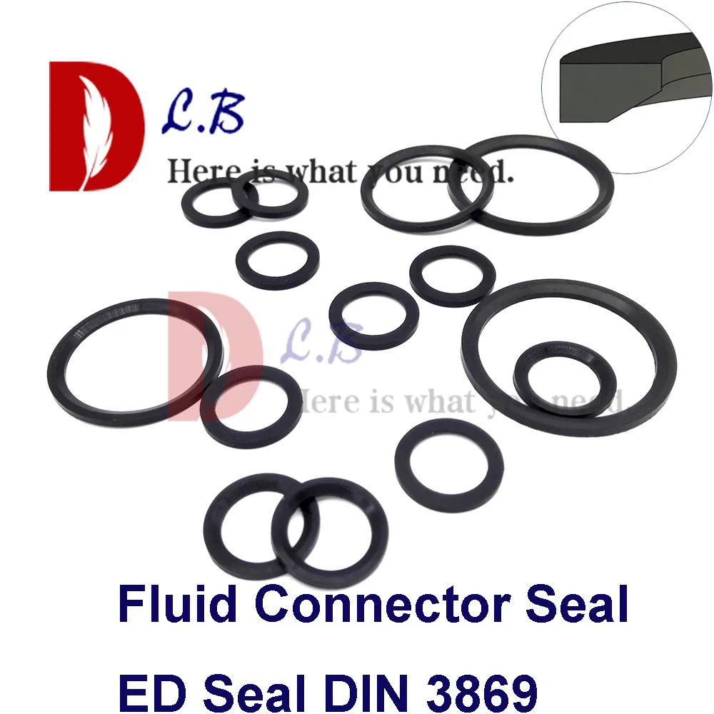 DIN3869 Резьбовое уплотнение соединителя, уплотнение ED, Нитриловое (NBR)/FPM/FKM 85 D кольцо ...