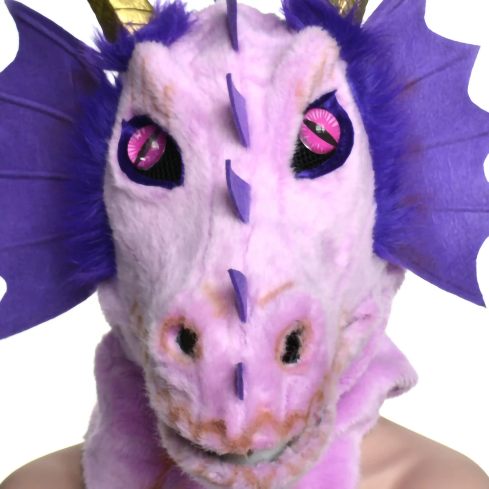 2022 HUITAI FURRY HANDMADE INTERNET CELEBRITY JAW MOVING MASKS PURPLE ...