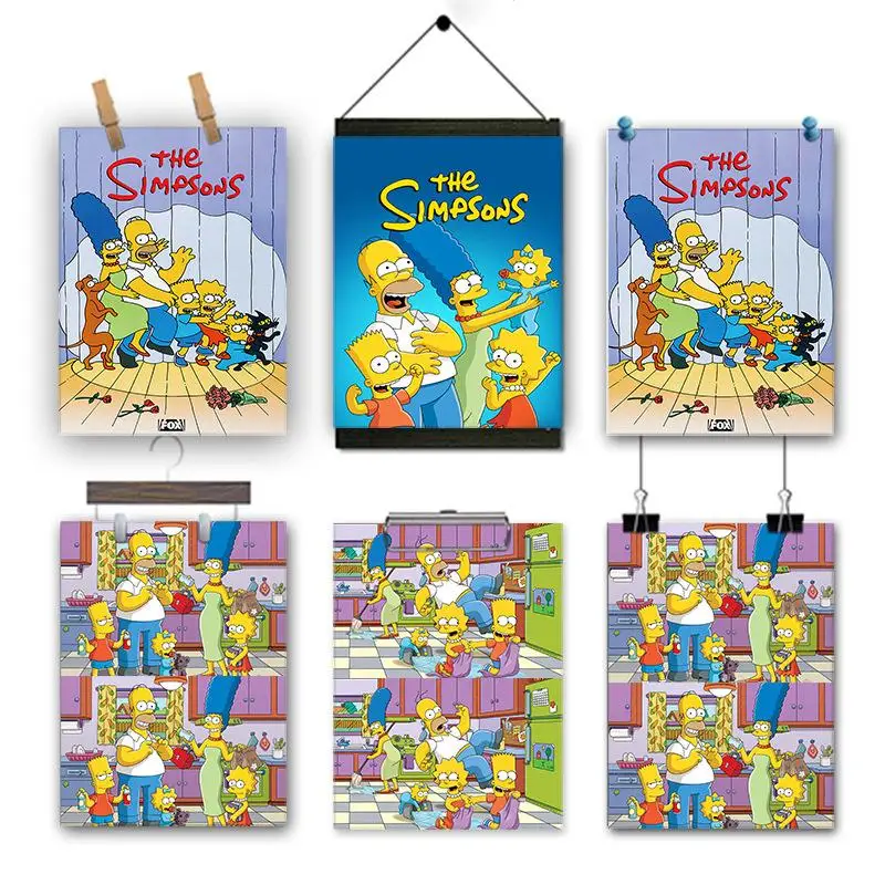 Disney The Simpsons Anime Poster Painting Wall Art Canvas Pictures for ...