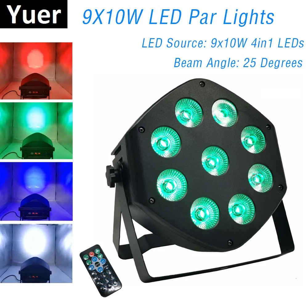 LED Par Light 9X10W DJ LED RGBW Par Light Dj Projector Wash Disco Light ...