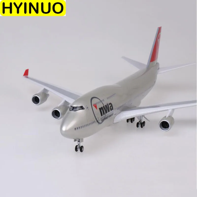 47CM Boeing 747 B747 Model nwa NorthWest Airlines with Landing Gear ...