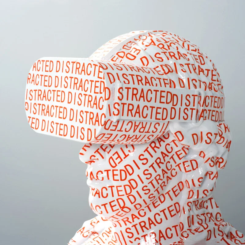 Buy Roman Figure with VR Goggles Sculpture at Best Prices