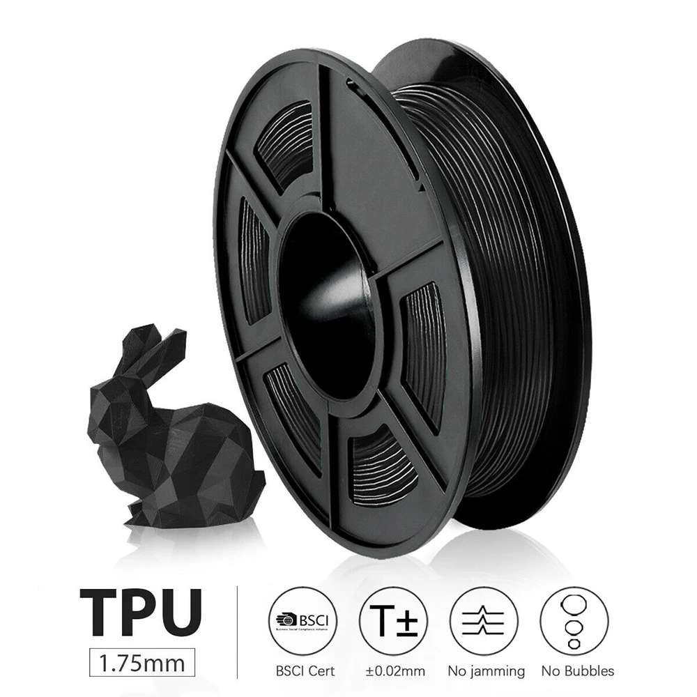 TPU Filament 1.75mm 0.5kg High Accuracy Flexible TPU 3D Printer ...