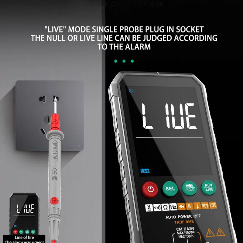 Professional High Precise 6000 counts 1000V AC DC Digital Multimeter ...