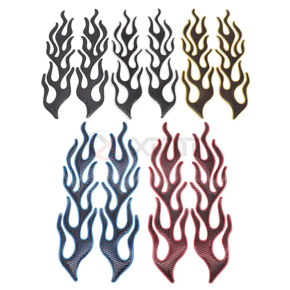 Brand New Motorcycle Skull Flame Design Tank Decal Sticker For ...