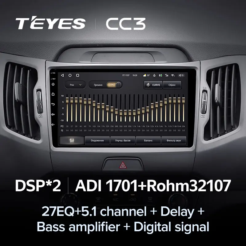 TEYES Тиайс CC3 Штатная магнитола For Киа Спортейдж 3 SL For Kia ...