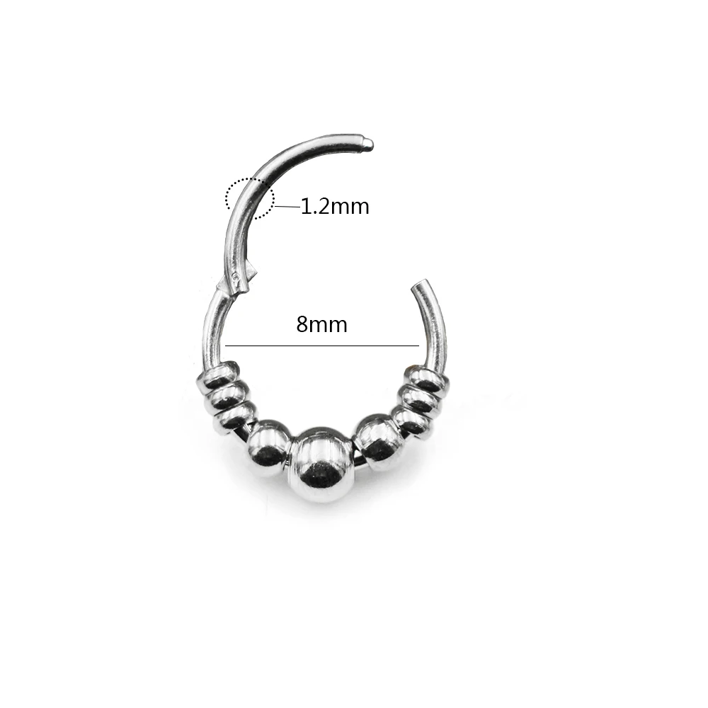1 шт., хирургические серьги-кольца для пирсинга носа | AliExpress