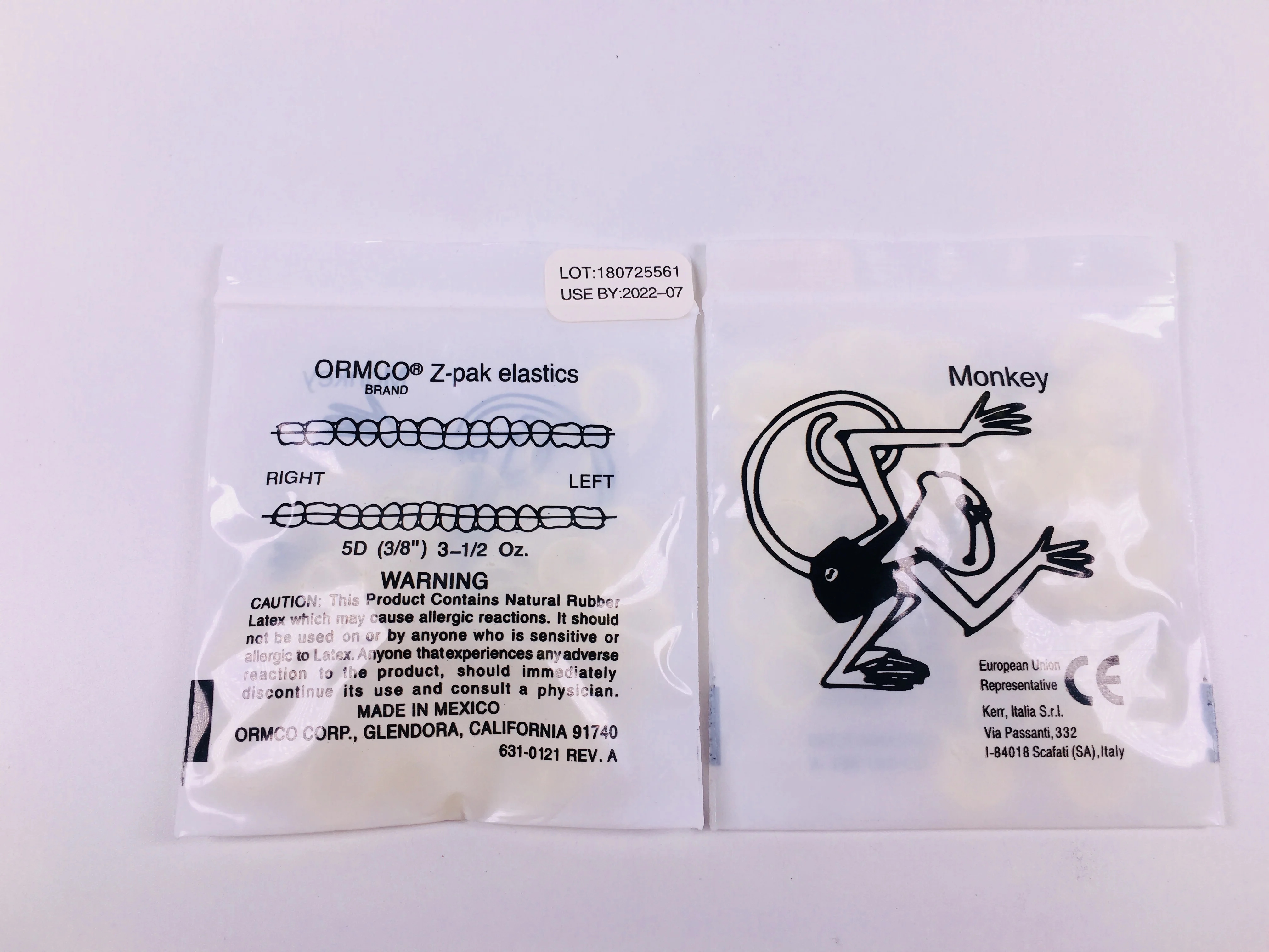 Monkey 3/8 Elastics Bands Dental Z-pak Elastic Bands 3.5OZ Orthodontic ...