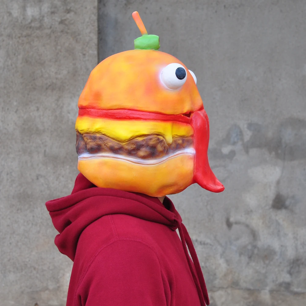Battle Royale Beef Boss Mask Cosplay Durr Burger Full Face Latex Masks ...
