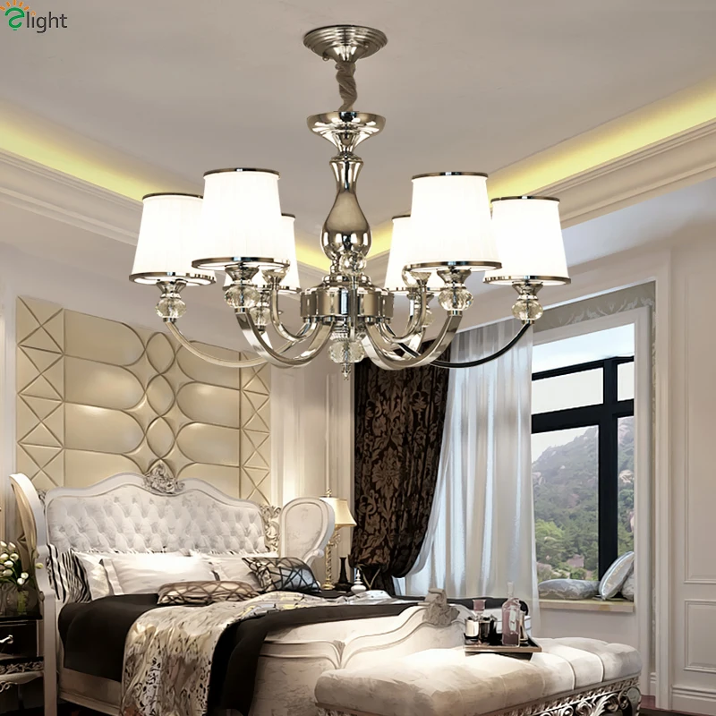 Modern Lustre Crystal Led Chandeliers Lighting living Room Chrome Led ...