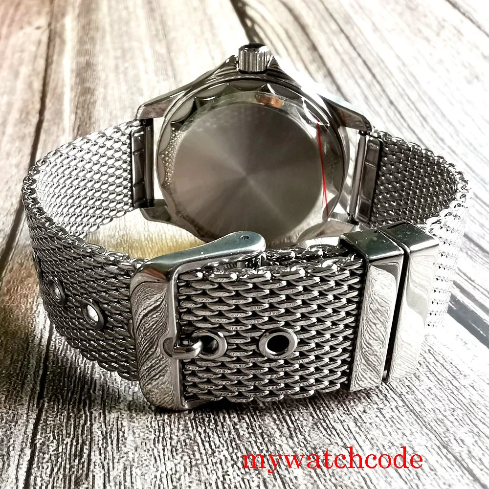 41mm BLIGER GMT Automatic Men's Watch Sapphire Crystal Unidirectional ...