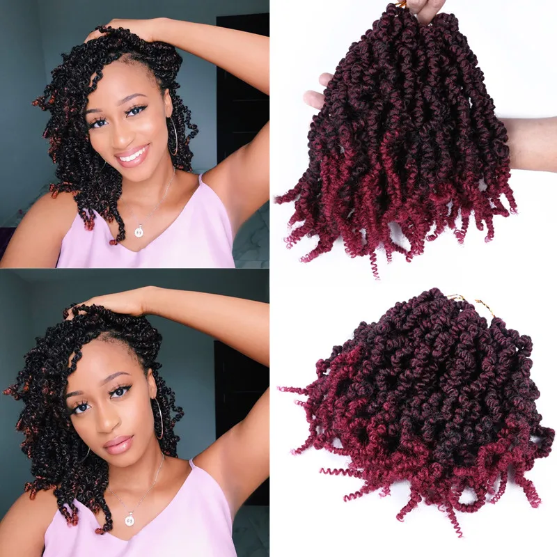 Full Star Pre-twisted Spring Twist Hair 10 inch Passion Twist Crochet ...