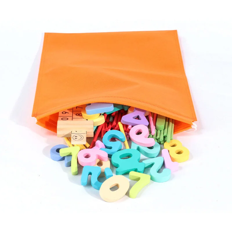 Kids Wooden Toy Colorful Bamboo Counting Sticks Math Montessori ...