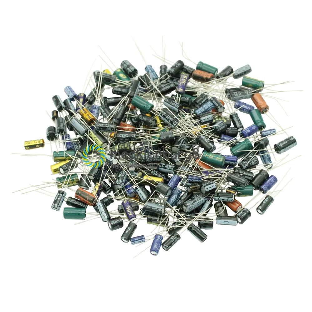 120PCS/LOT 12 values 0.22UF-470UF Aluminum electrolytic capacitor ...
