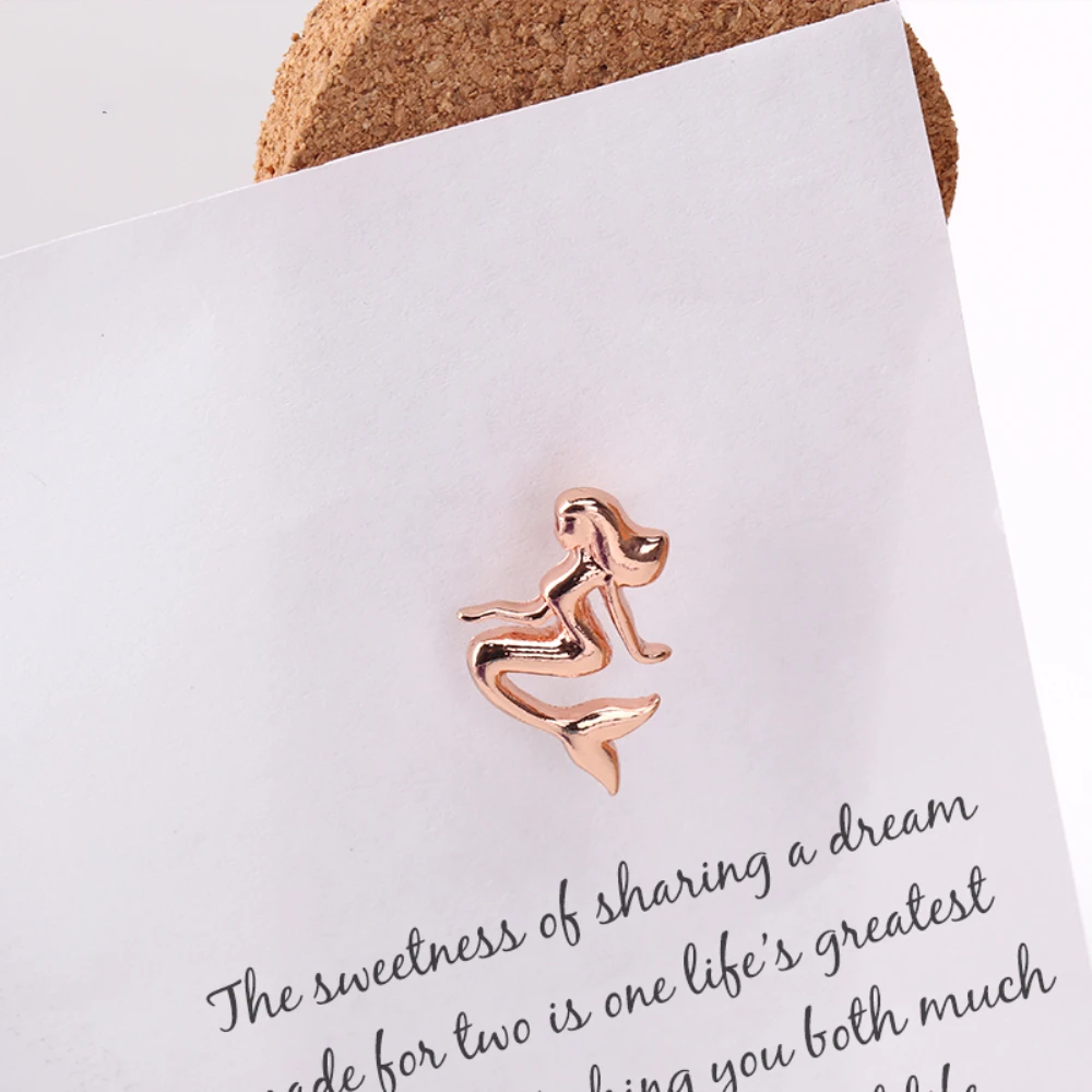 Rose Gold Mermaid Push Pins Decorative Thumb Tacks Set of 6 Metal ...