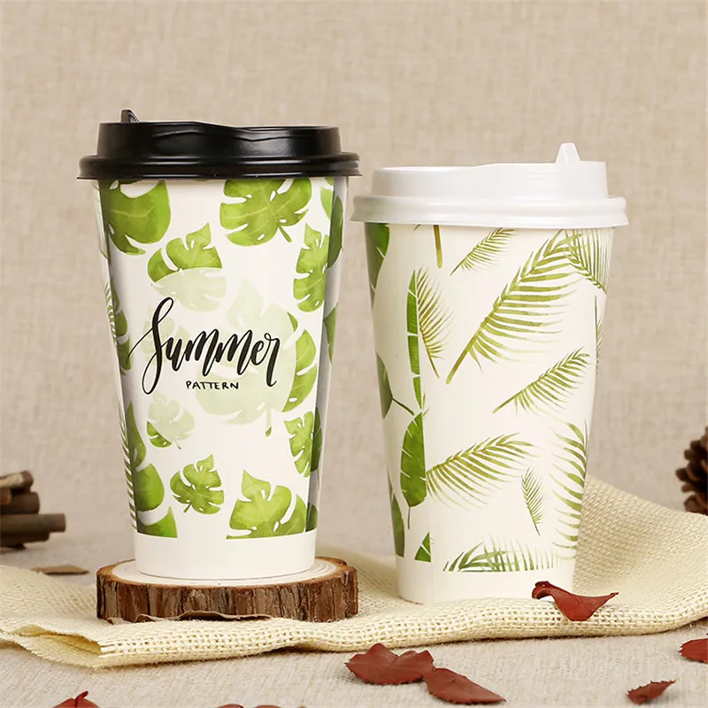 50pcs 500ml Creative disposable coffee cup party birthday wedding favor ...