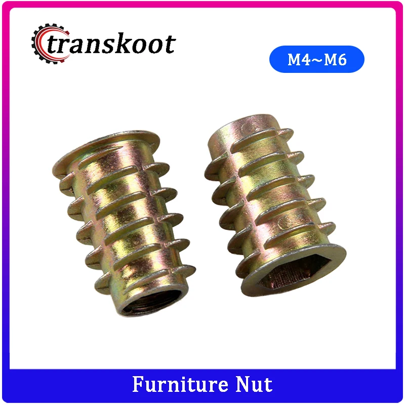 Шестигранная гайка для мебели из сплава цинка, 50 шт., m4 * 8 m4 * 10 ...