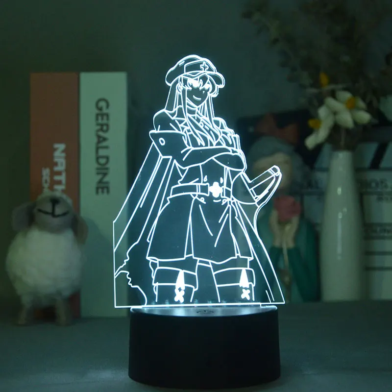Home & Living Anime Akame Ga Kill Esdeath 16 Color 3D Hologram Night ...