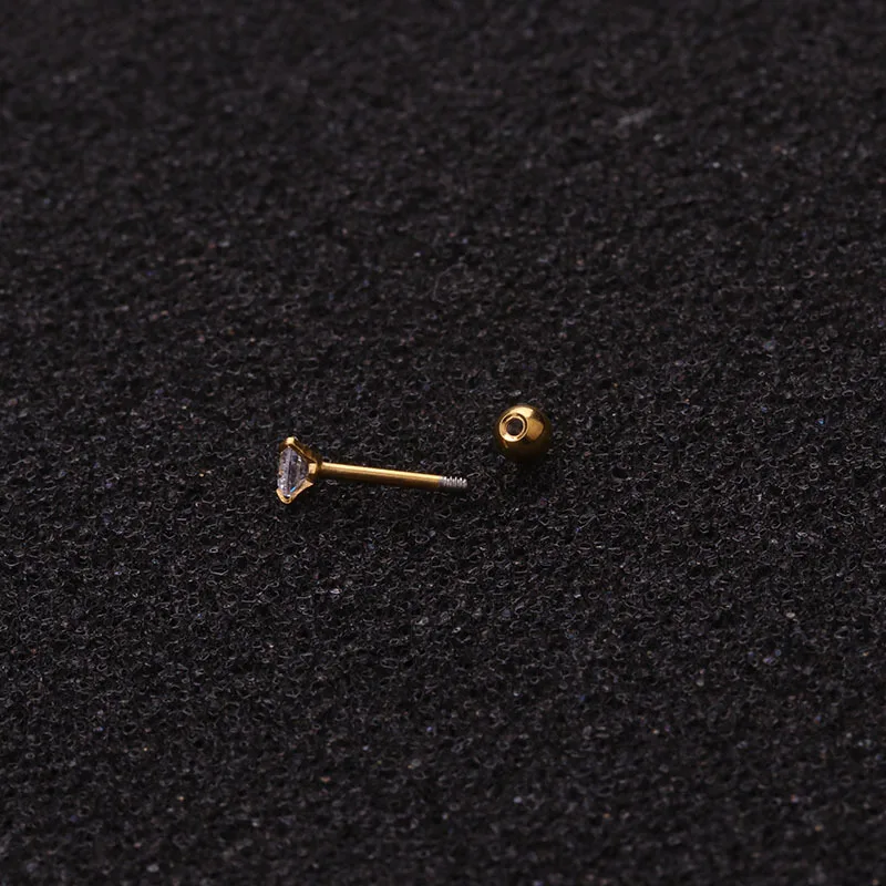 Pendiente redondo de acero inoxidable para el cartílago, Piercing para la oreja, de 2-5mm, 20g ...